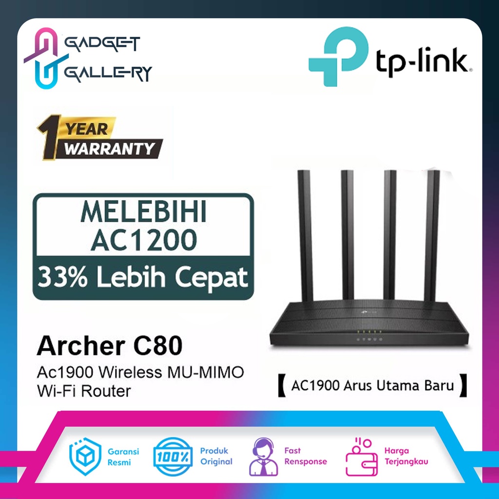 Tp-link Archer C80 AC1900 Wireless MU-MIMO Wi-Fi Router | Shopee Malaysia