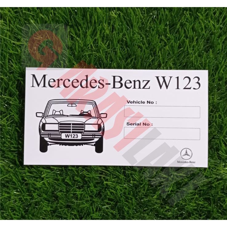 Mercedes-benz W123 BARCODE STICKER STICKED IN GLASS | Shopee Malaysia