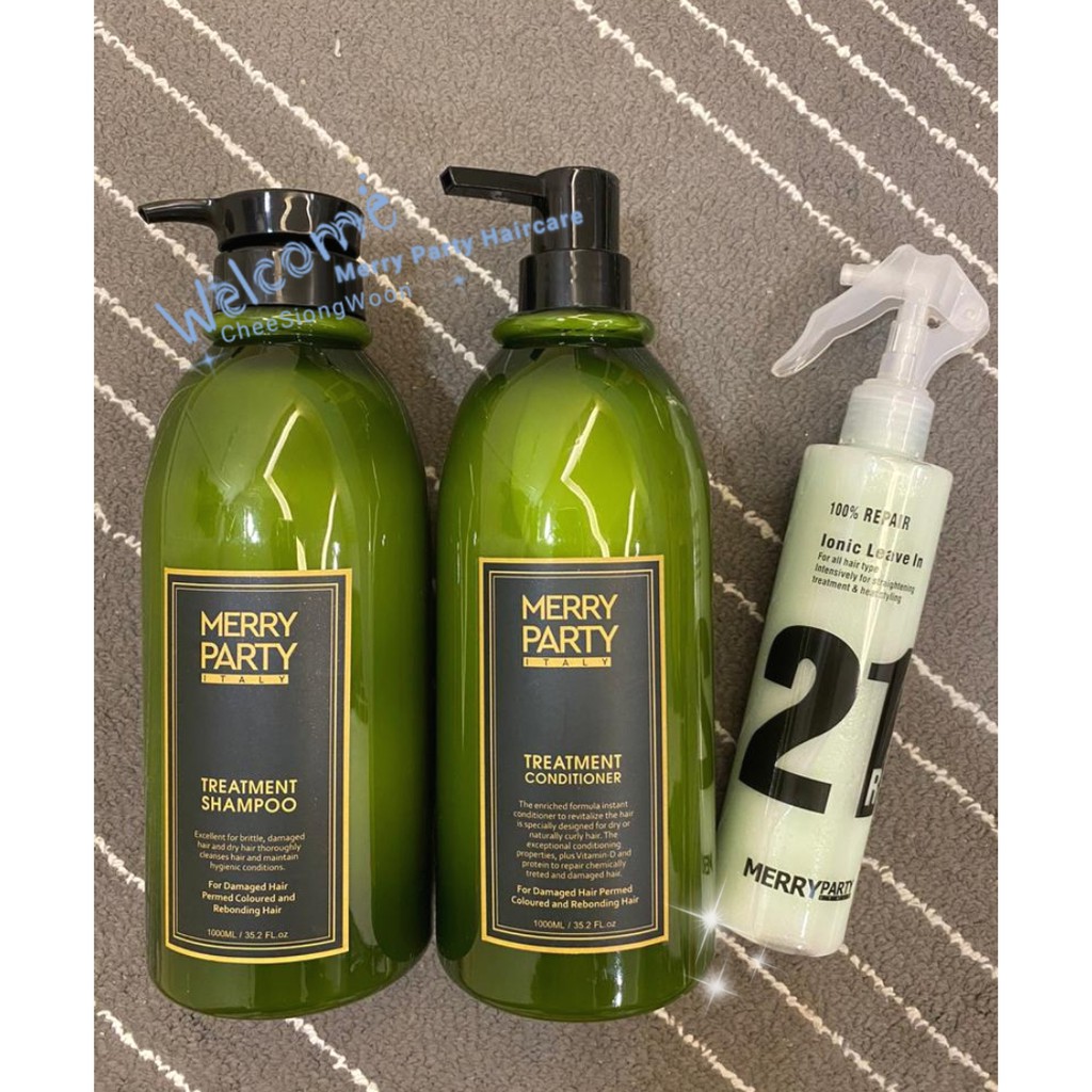 [Value Set 3F] Merry Party Shampoo(1000ml)+Conditioner(1000ml)+MP 21R ...