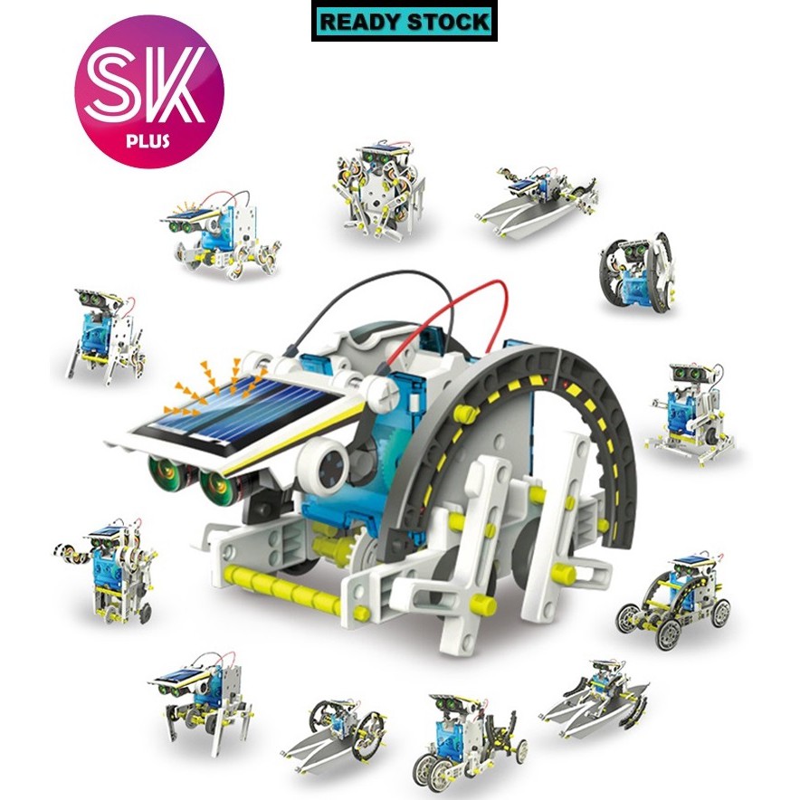 🌟 Ready Stock 🌟 SKPLUS 13-In-1 Solar Power Energy Robot Toy Kit Science ...
