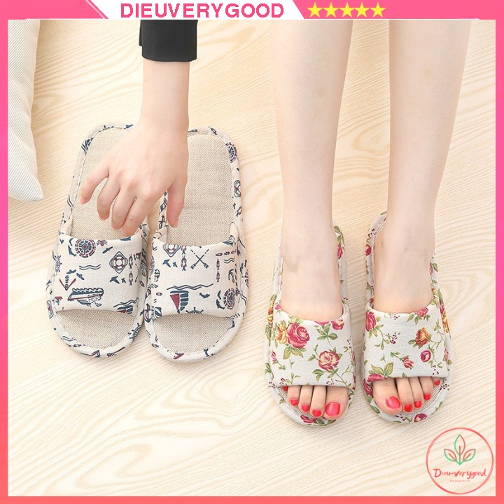 Fashion thick-soled canvas slippers for indoor spa dieuverygood ...