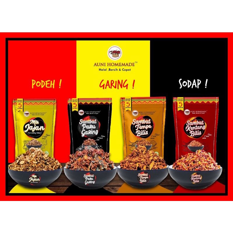 💥SAMBAL GARING KENTANG BILIS, SAMBAL GARING TEMPE DAN SAMBAL GARING ...