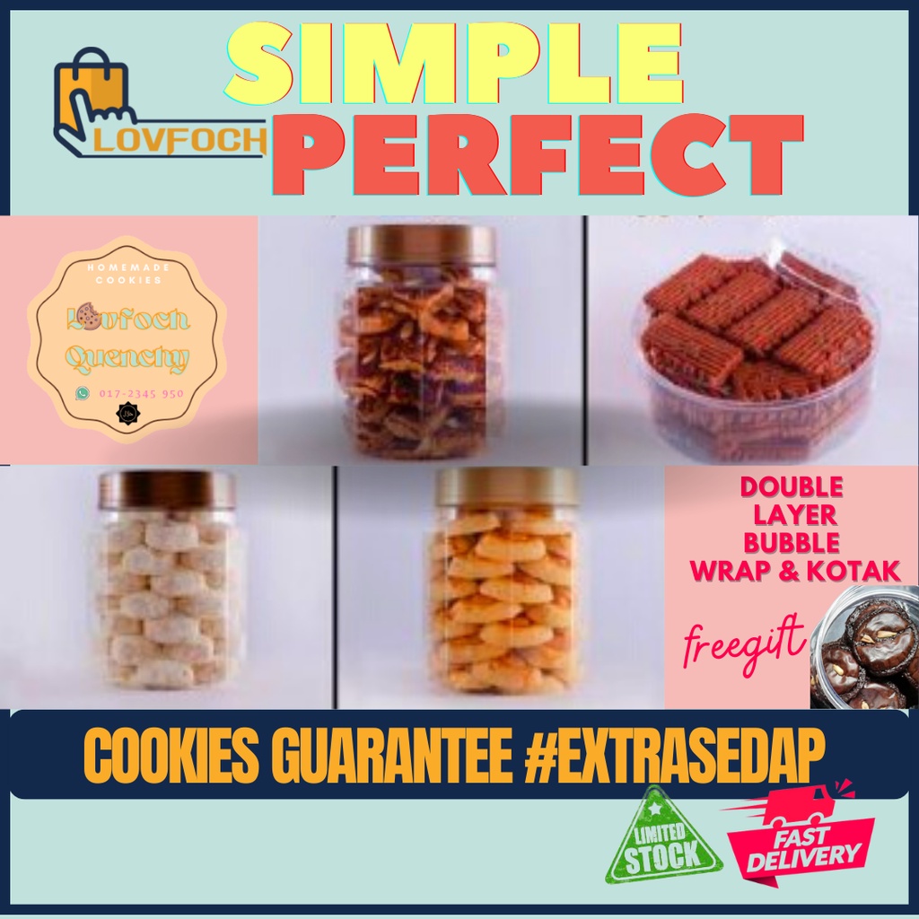 [[ LOVFOCH QUENCY ]] Cookies Homemade Extra Sedap Biskut Murah Borong ...