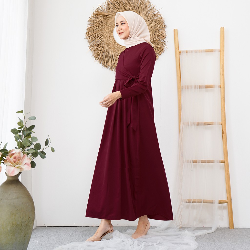 Maroon Raya Gamis | Shopee Malaysia