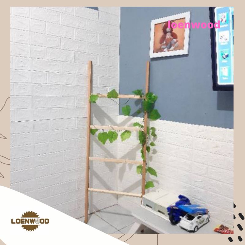 KAYU Ladder Hanger Wooden Ladder 4 / Wooden Ladder Rack / hijab Rack ...