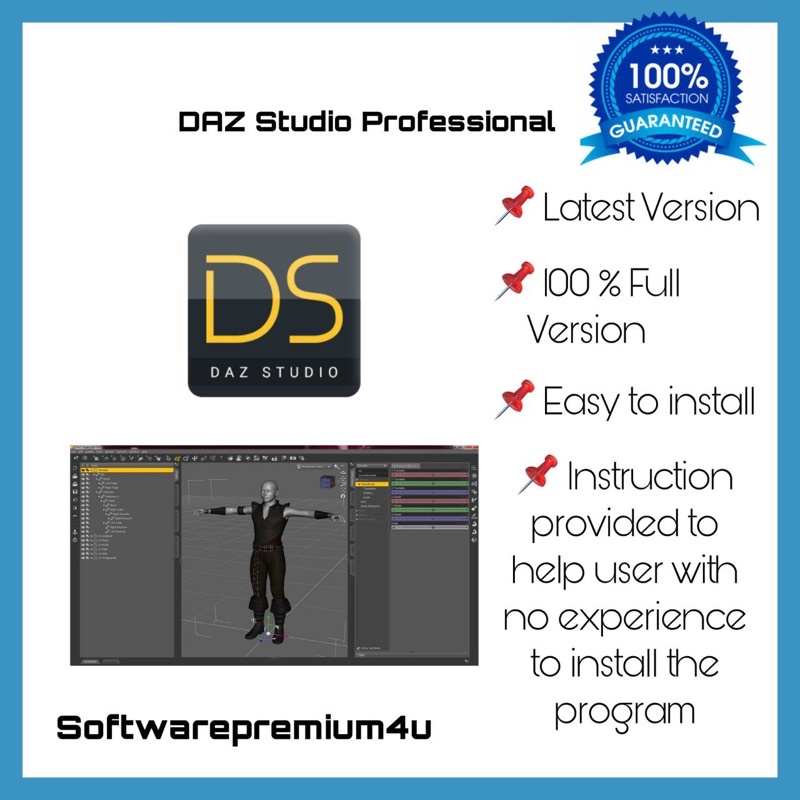 DAZ Studio Professional 4.15.0.30 🔥【 Latest 】🔥 | Shopee Malaysia
