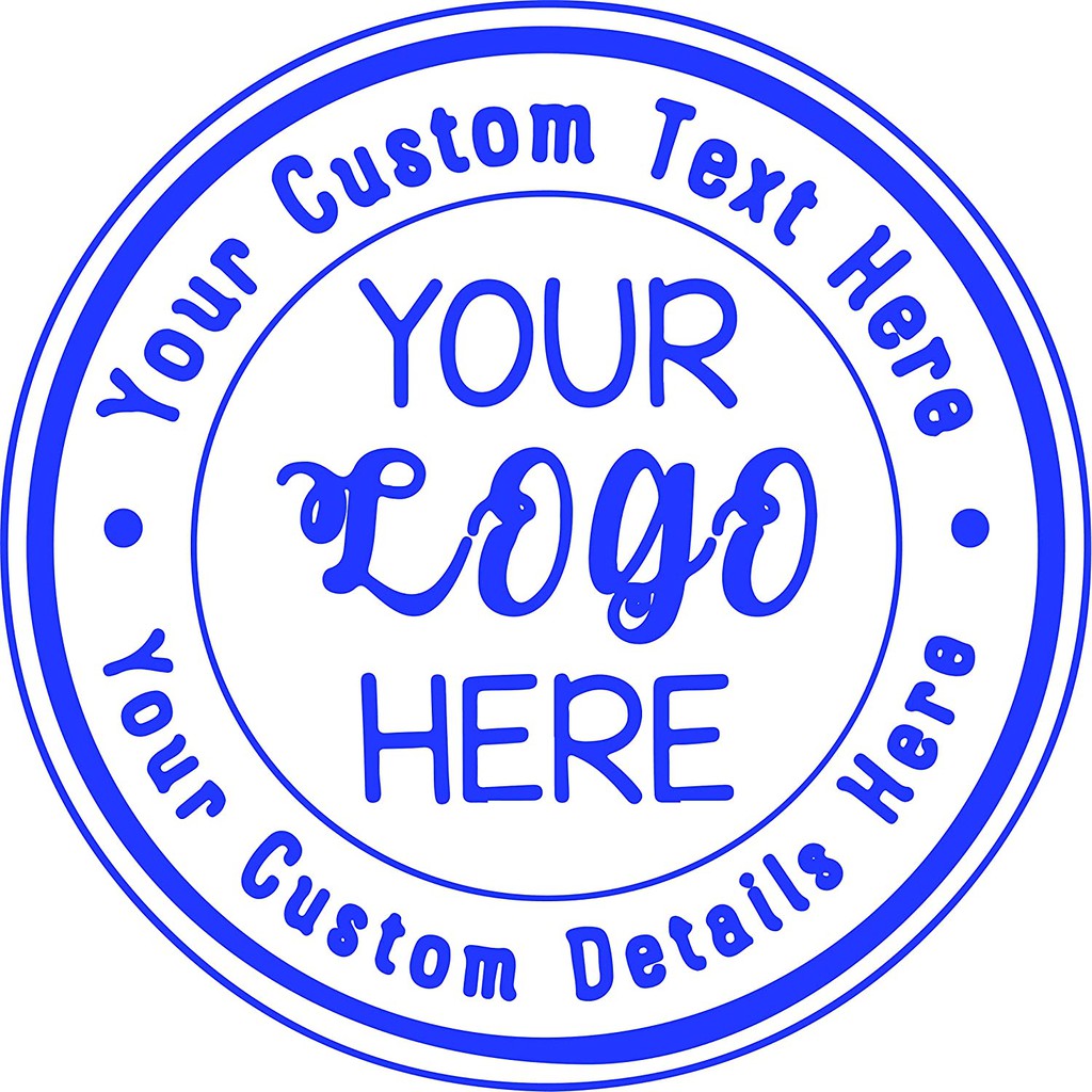 Rubber Stamp Normal 24mm round with Logo (Custom Made) | Shopee Malaysia