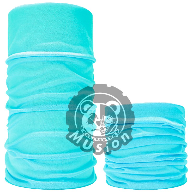 Musion Elastic Black Buff Bandana Face Mask Solid Colour Bicycle ...