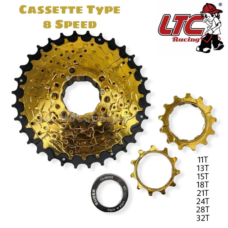 MTB Sprocket/Cogs Cassette Type 8 and 9 Speed (GOLD) | Shopee Malaysia