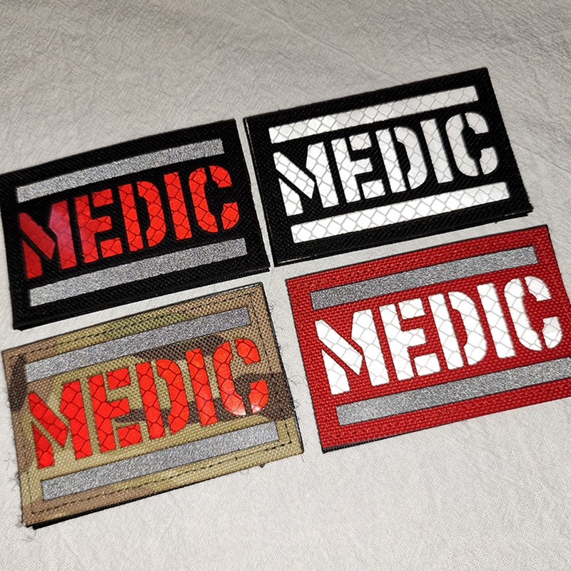 MEDIC Tactical Medical Badge Nurse ir Infrared Reflection Patch Nylon Velcro With Hook hoop Logo ...
