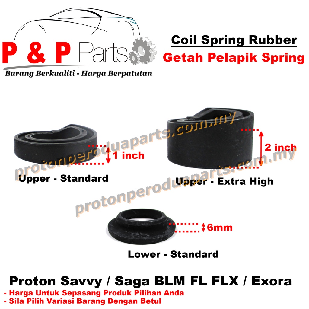Rear Coil Spring Rubber Getah Pelapik Spring Belakang For Proton Saga ...