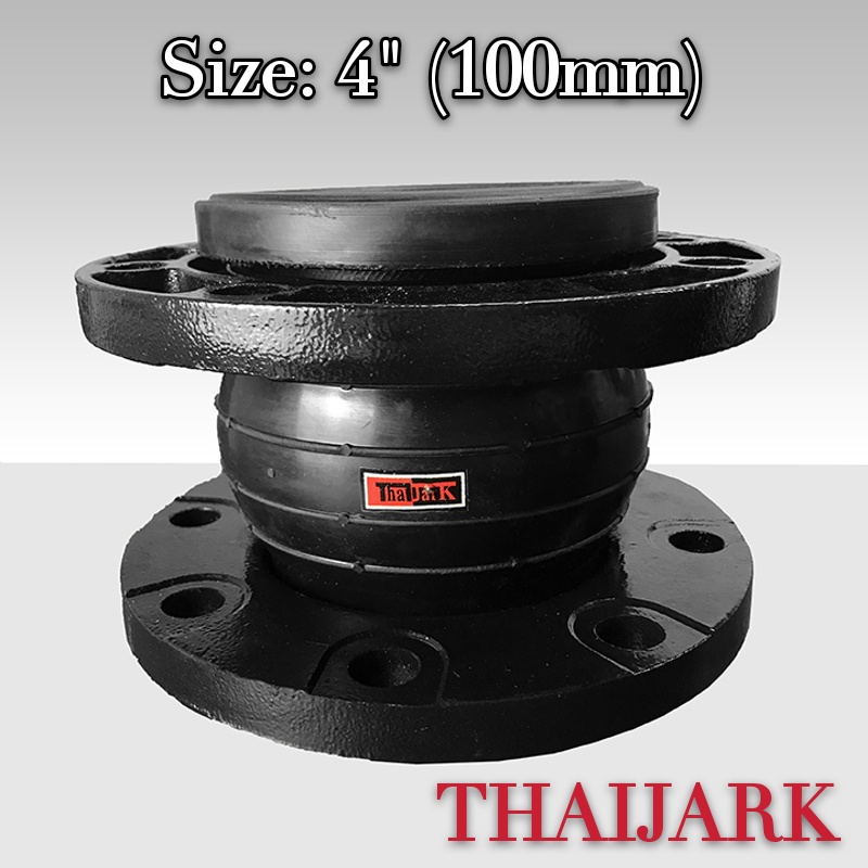 4" Single Bellow Flexible joint, Ductile Iron flange, Rubber Expansion ...