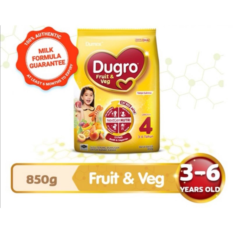Dumex Dugro 4 Fruit & Veg - 850g | Shopee Malaysia