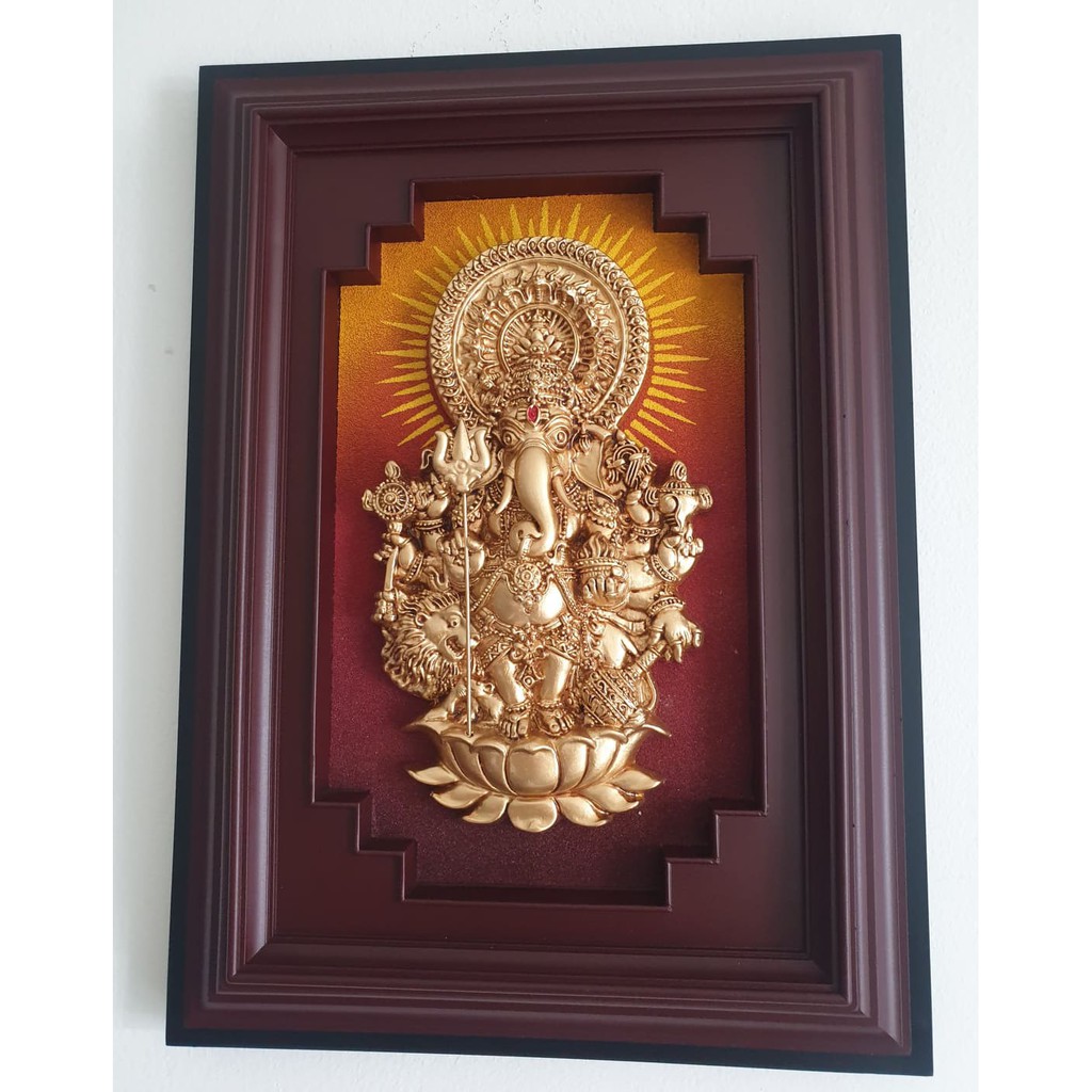 Sri Shuba Drishti Ganapathi with Ganesh Yantra ( Height 14 Length , 10 ...