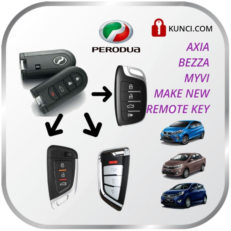 PERODUA REMOTE CONTROL KEY SMART KEY DUPLICATE myvi axia BEZZA aruz ...