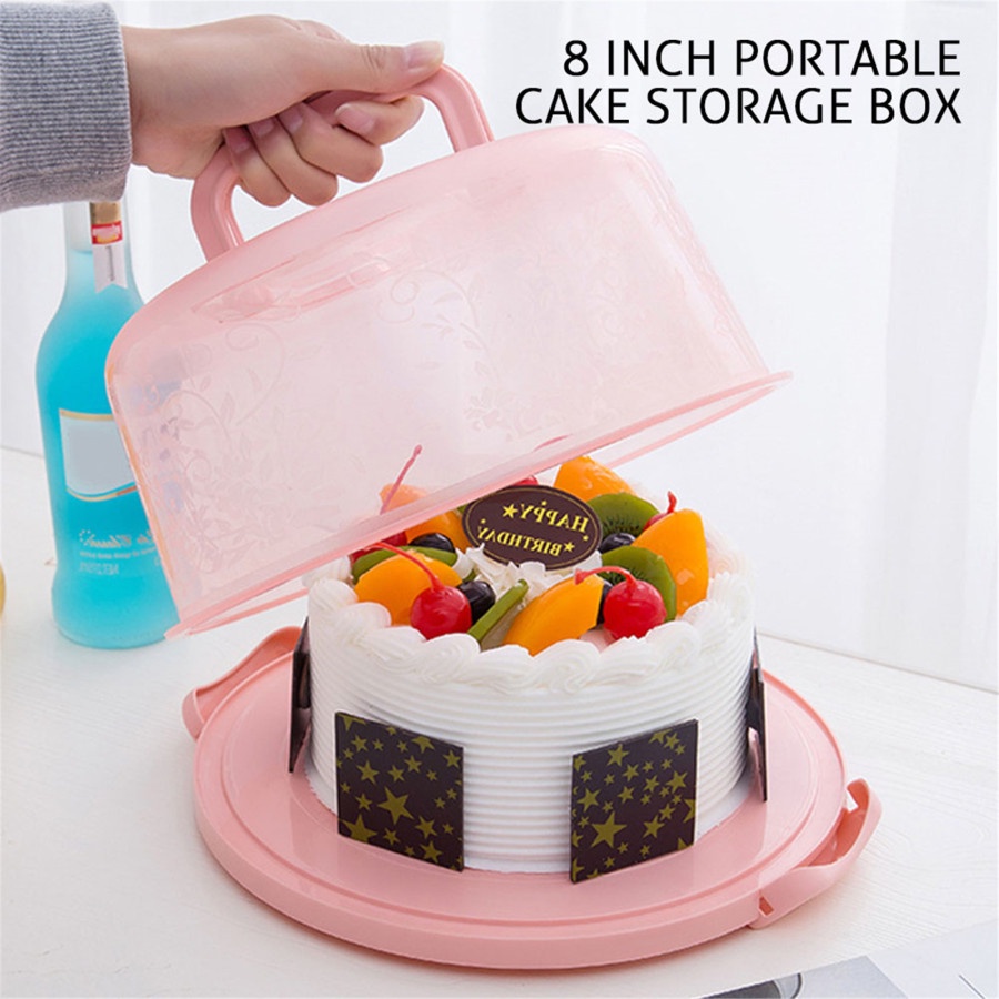 HG 8inch Portable Cake Box Food Fresh-keeping Box Refrigerator Fresh ...