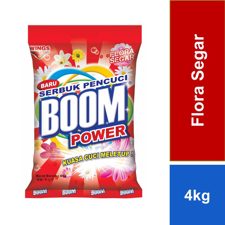 BOOM Powder Detergent Floral Segar 4kg | Shopee Malaysia