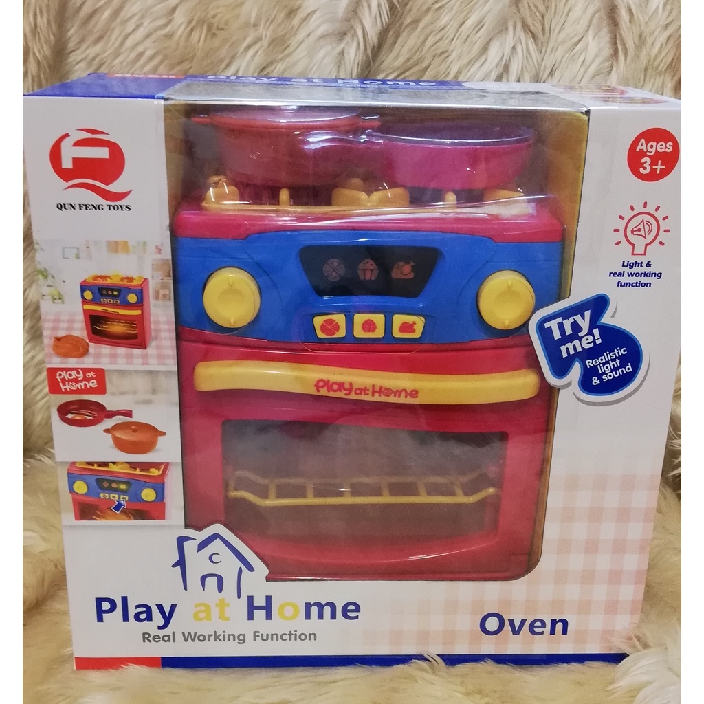 Play at Home Light and Real Working Function Kids Oven Pretend Playset ...