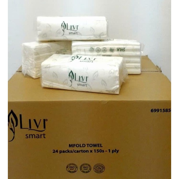 Livi Smart Multifold - Hand Towel [150 Sheets] - (1 dus 24 Packs ...