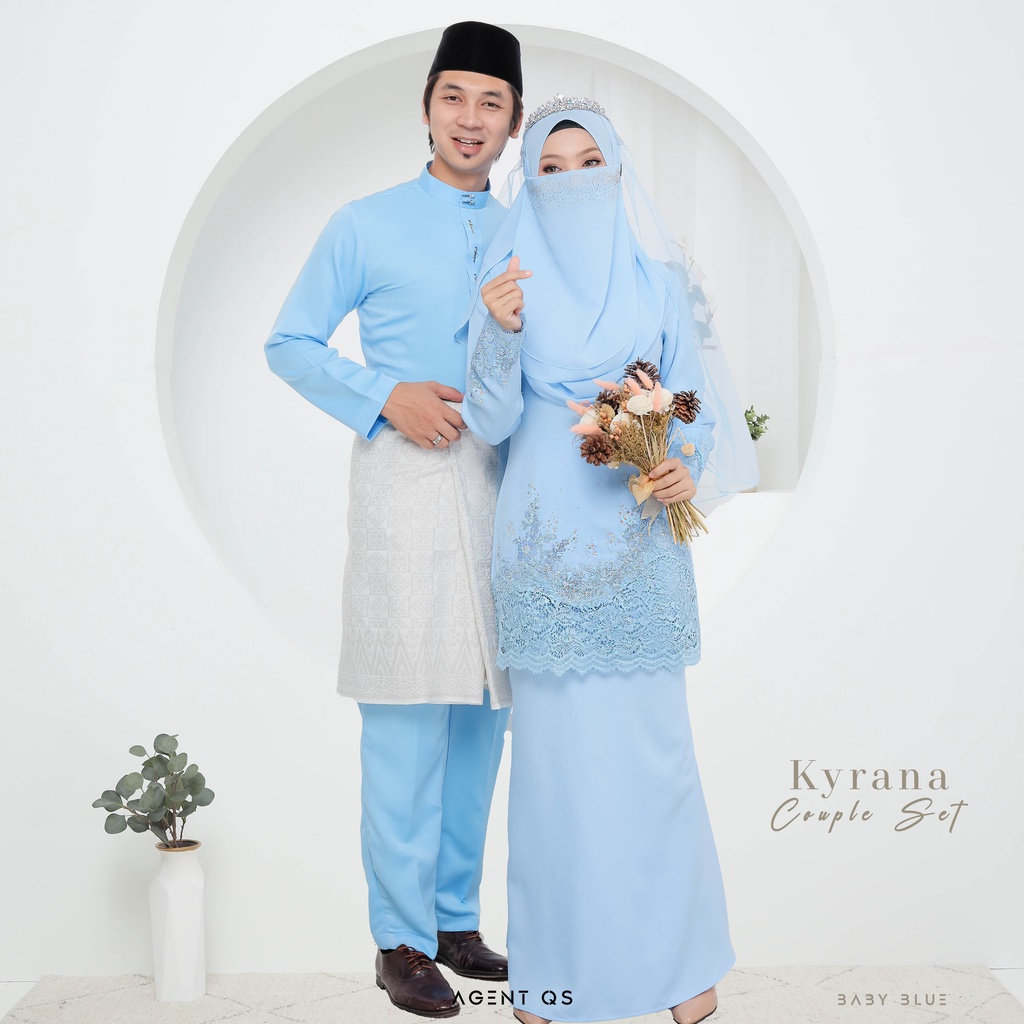 𝐁𝐀𝐉𝐔 𝐊𝐔𝐑𝐔𝐍𝐆 𝐌𝐎𝐃𝐄𝐍 | Kurung Kyrana Baby Blue | Set Nikah Tunang | Baju ...