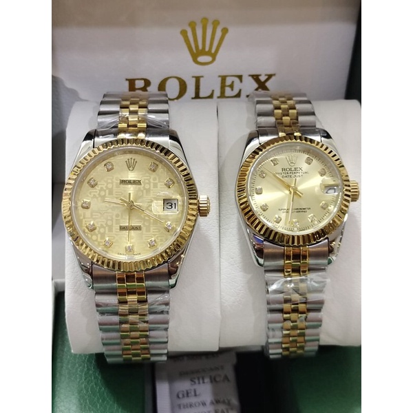 Rolexx,_Date-just Fully Automatic Stainless Stella Case Couple Set ...