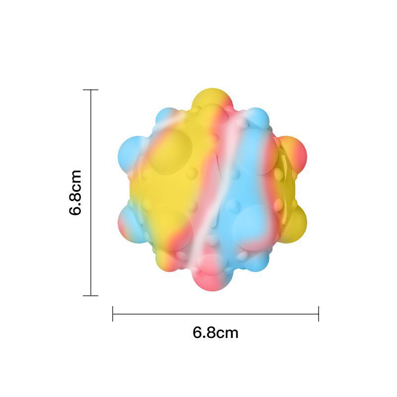 Popit Fidget Toy Virus Ball Push Bubble Sensory Stress Relief Family ...