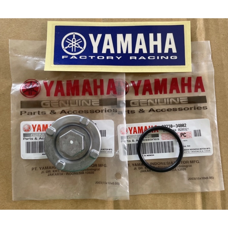 💯 Original Yamaha Indonesia Oil Drain Cap + O-ring Yamaha Y15zr V1 V2 Lc135 V1-V7 Fz150 (1set ...