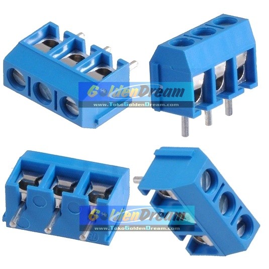Terminal Block 3 Pin Screw PCB Block 3P Pitch 5mm Cable Connector ...