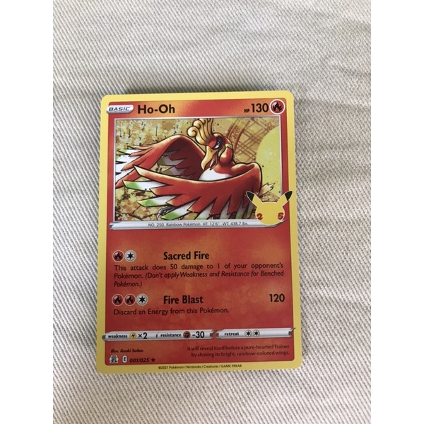 Pokémon TCG Card Ho-Oh - 001/025 -Holo Rare ( 25th Celebration ...