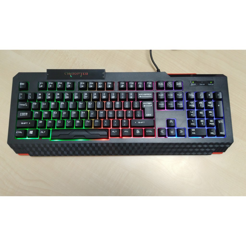 Chiropter MK4 Colourful LED Light Wired Gaming Keyboard | Shopee Malaysia