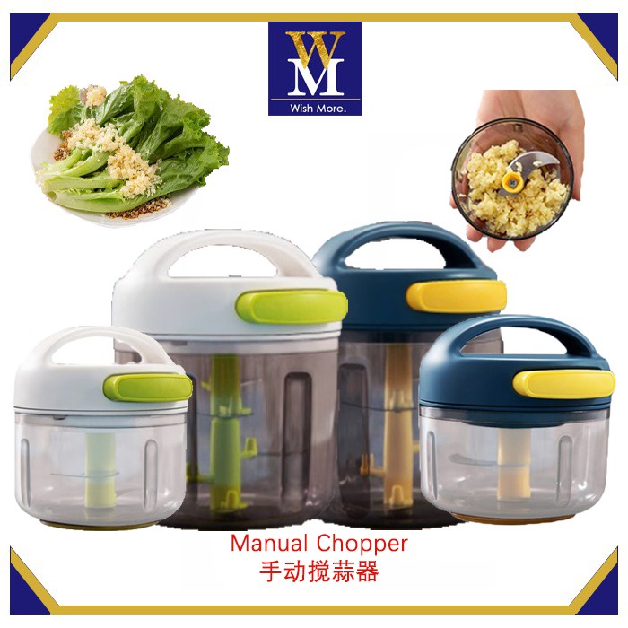 Ready Stock🔥Manual Hand Pull Speedy Chopper Blender Mixer Blade Garlic ...