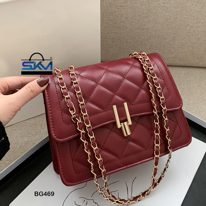 SKM Elegant Ladies Fashion Net Texture Chain Square Sling Bag / Beg ...