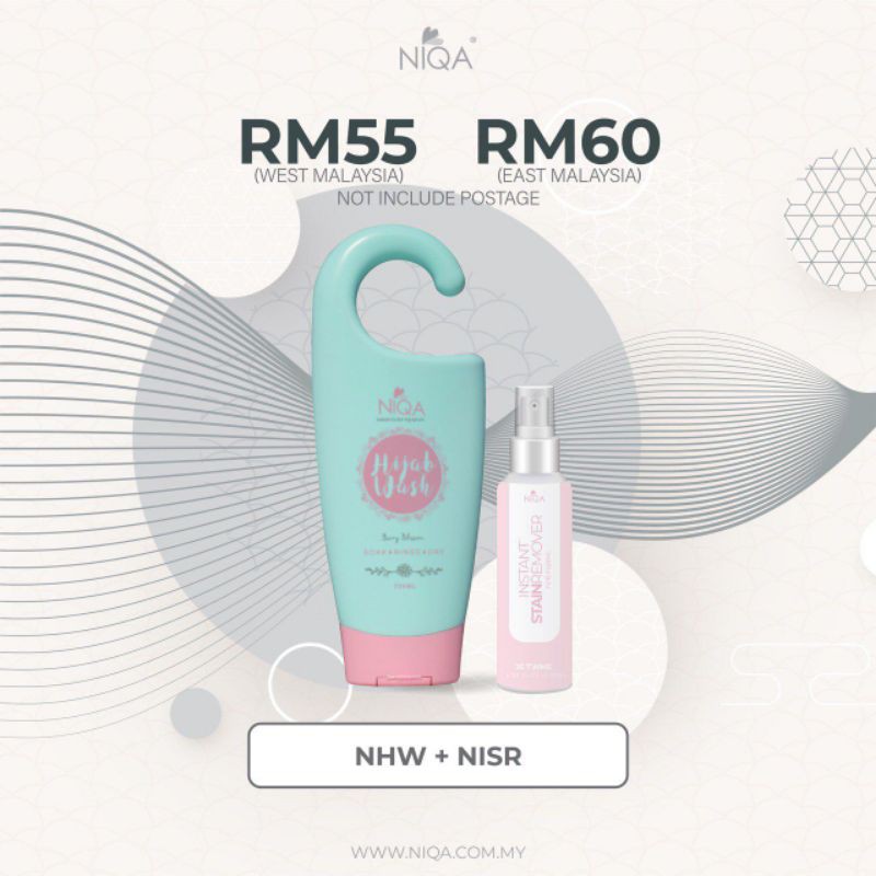 READY STOCK🔥💥 COMBO NIQA HIJAB WASH 350 ML& INSTANT STAIN REMOVER 30ML ...