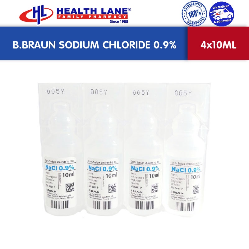 B.BRAUN SODIUM CHLORIDE 0.9% 4x10ML | Shopee Malaysia
