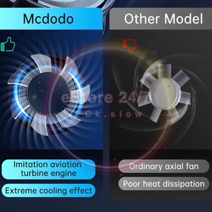 Mcdodo CH 2120 15W Magnetic Wireless Game Charger Mobile Phone Pad Cooling Fan Radiator Turbo ...