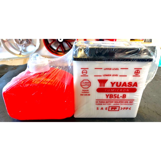 Battery Basah Original 100% YUASA With Harga Borong(Motorcycle ...