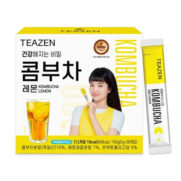 Teazen Kombucha Powder Lemon 30T Korean Tea Korean's Favorite Detox Tea ...