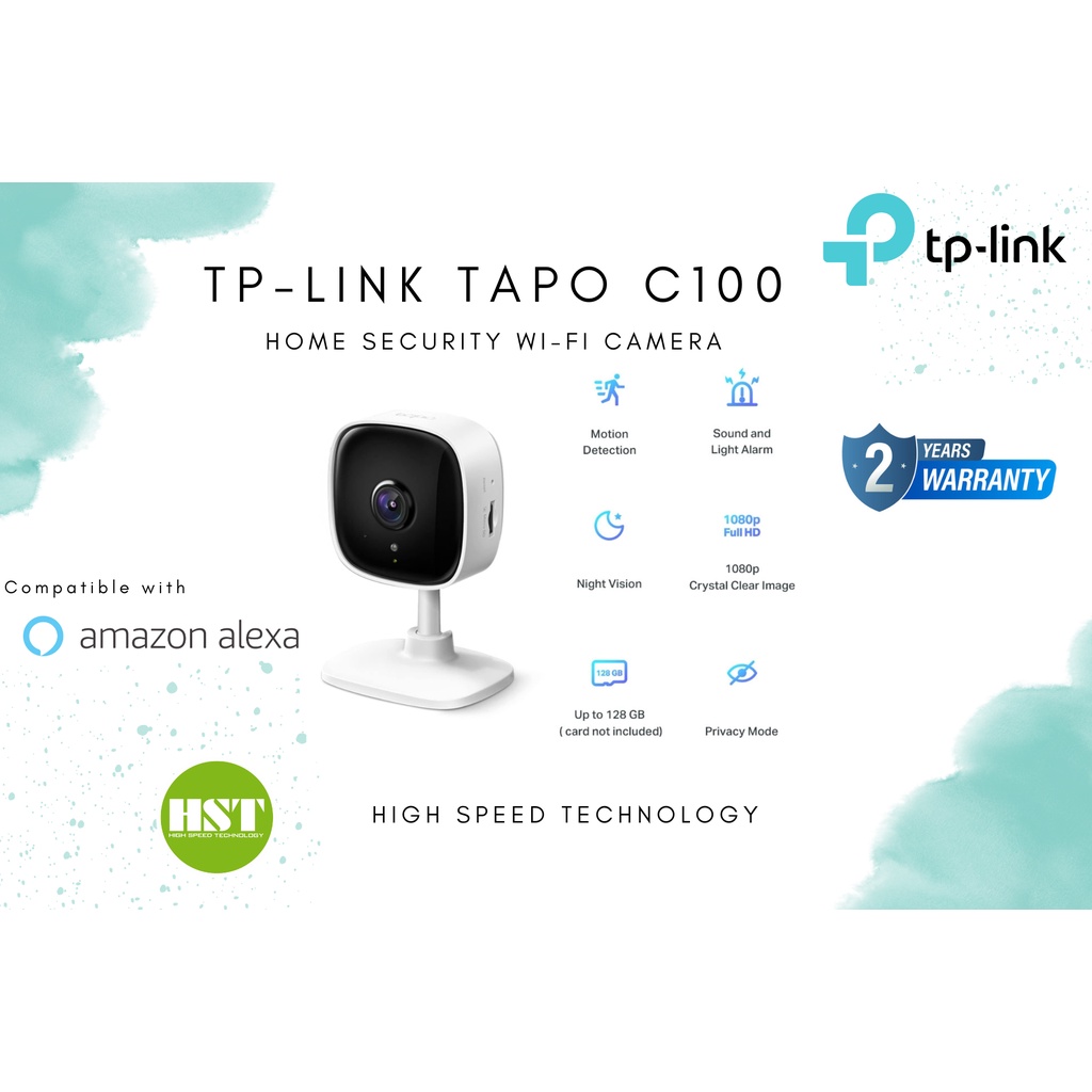 TP-LINK Tapo C100 Home Security Wi-Fi Camera | Shopee Malaysia