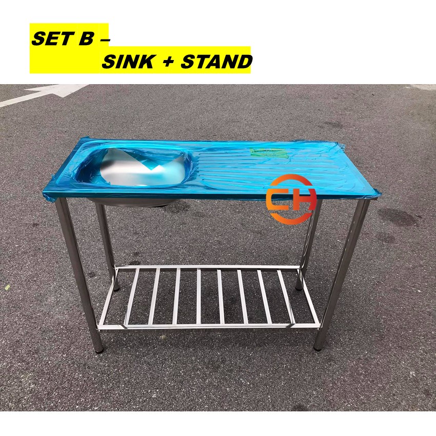Stainless steel sink with stand Single Kitchen Sink With Stand Rak ...