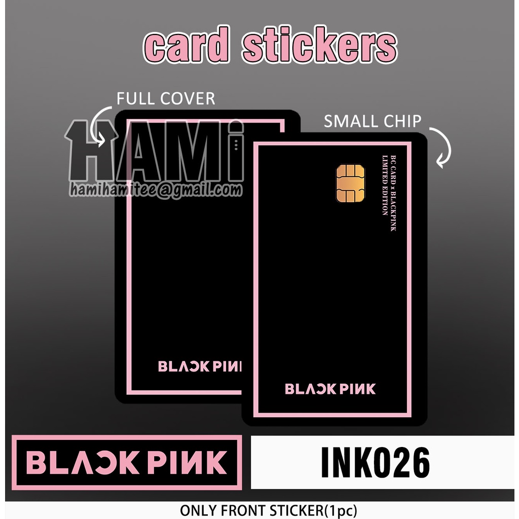 BLACKPINK CARD STICKER (VER 01)- BC CARD BLINK CARD STICKER - KPOP ...