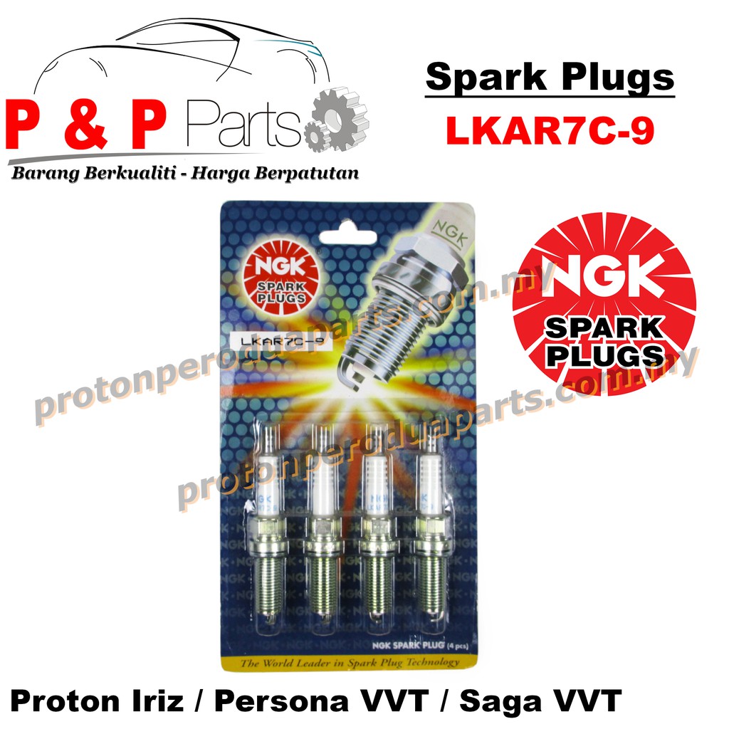NGK Spark Plug LKAR7C-9 for Proton Iriz Persona VVT Saga VVT - 4pcs SET | Shopee Malaysia