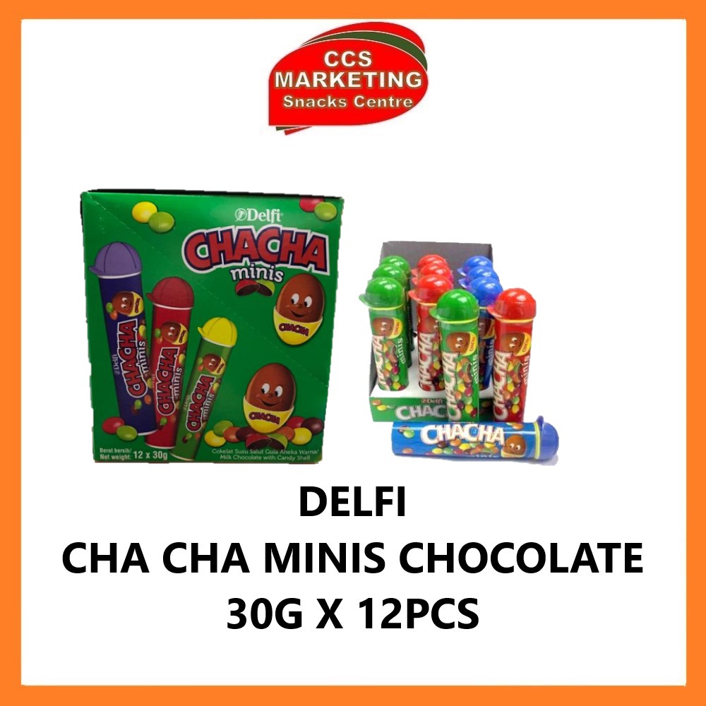 CCS Delfi Cha Cha Mini Tube Chocolate ( 30g x 12pcs ) | Shopee Malaysia