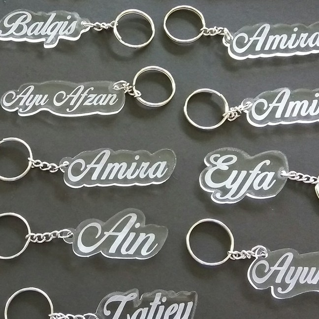 Custom Acrylic Name Keychain | Shopee Malaysia