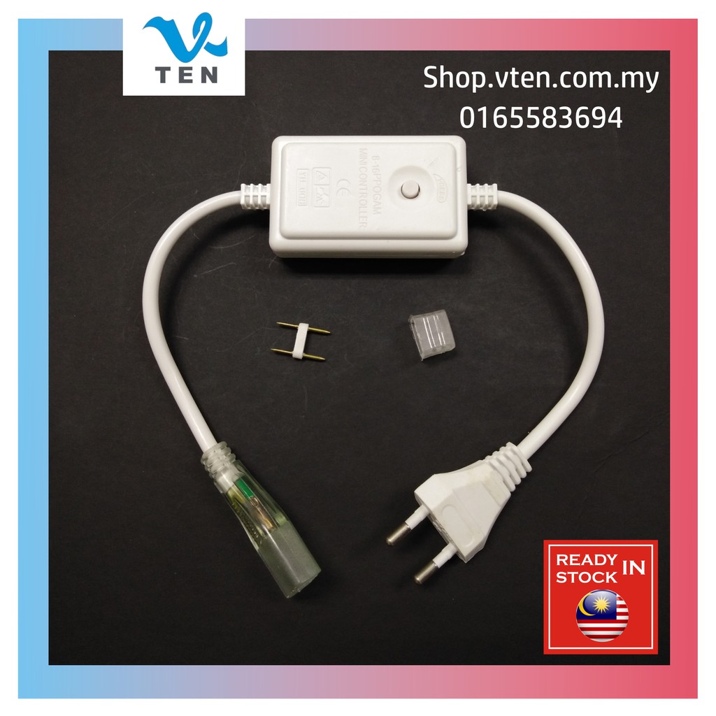 240V Multi Mode Power Plug Adapter For 8x16mm Neon LED Strip Light EU ...