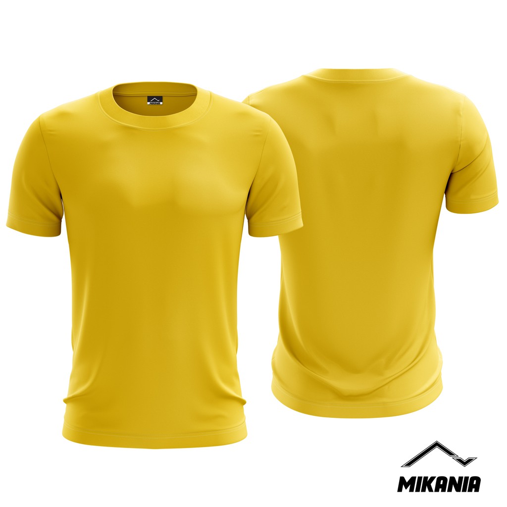 Plain Microfiber Jersey T-Shirt Yellow | Jersi T-shirt Microfiber ...