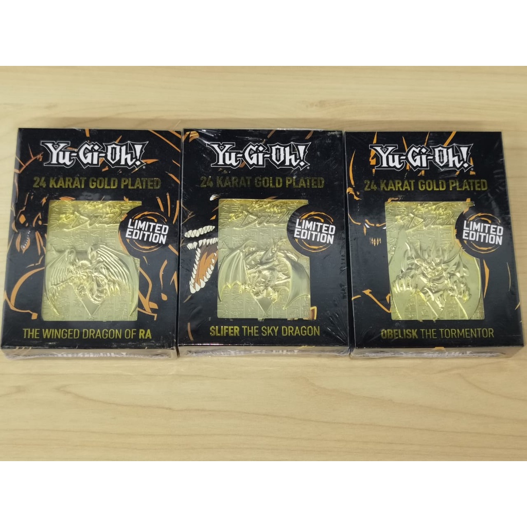 YUGIOH 24K KARAT GOLD PLATED 3 EGYPTIAN GODS - LIMITED 5000 WORLDWIDE ...