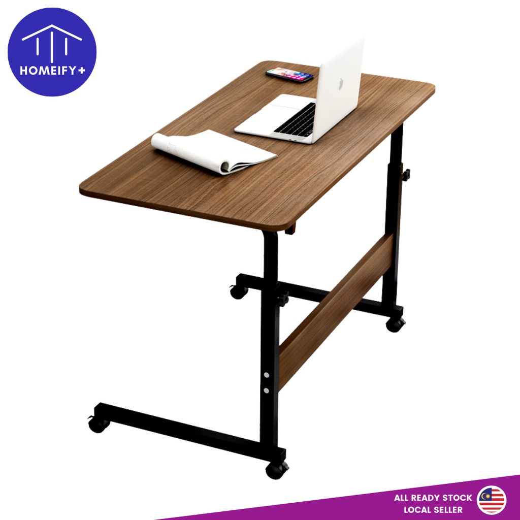 Adjustable Computer Table / Study Desk / Bedside Table (90cm X 80cm X ...