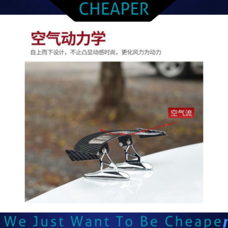 Car Mini GT Spoiler Carbon Fiber Kecil Tail Auto Rear Back Spoiler Wing ...