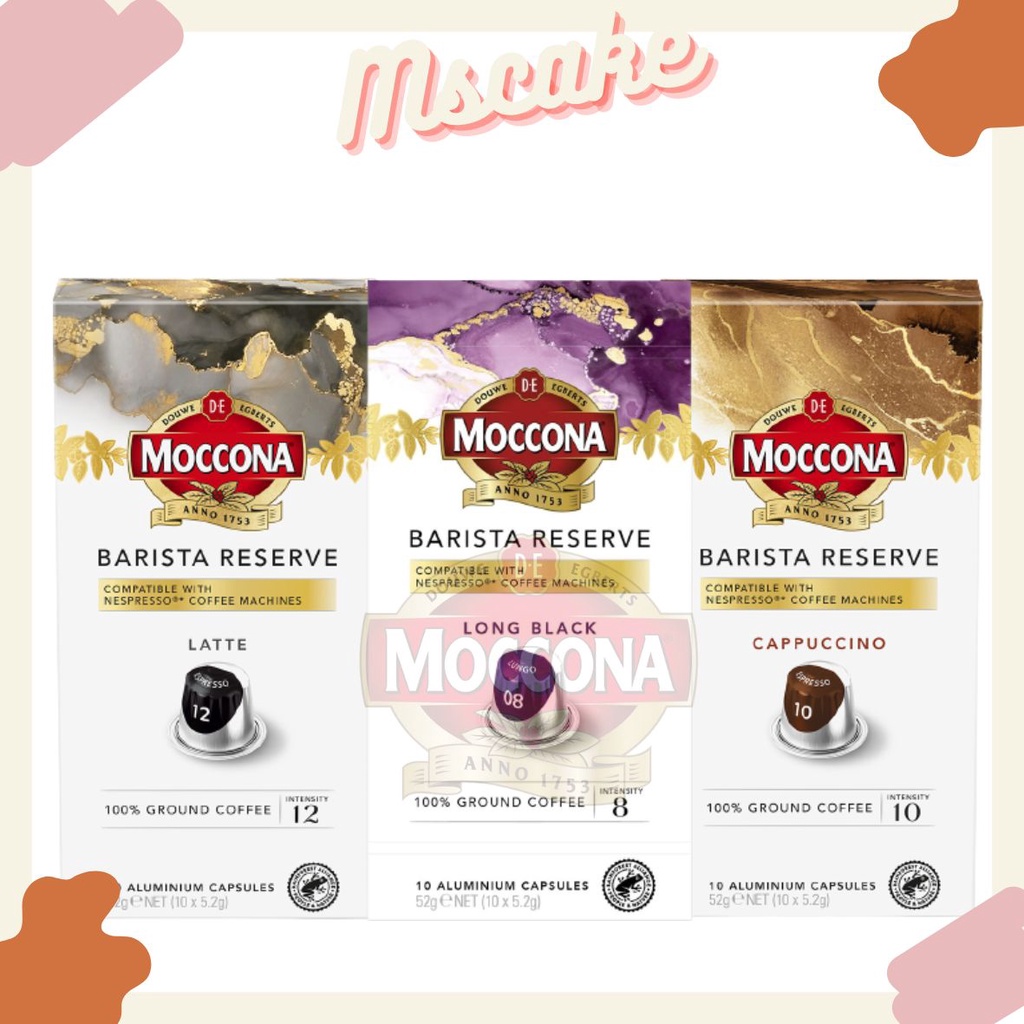 Moccona Barista Reserve Coffee Capsules Cappuccino / Long Black / Latte ...