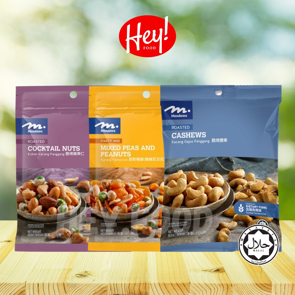 MEADOWS Nuts (150g) - Roasted Cashew Nuts/ Roasted Cocktail Nuts/ Mixed ...